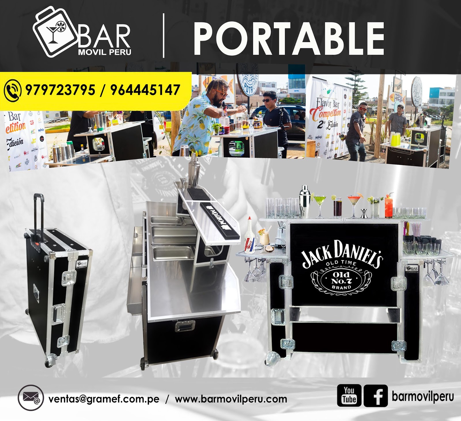 Barra Movil, Bar Portatil, Bares Profesionales, Portable Bar , Flair Bar
