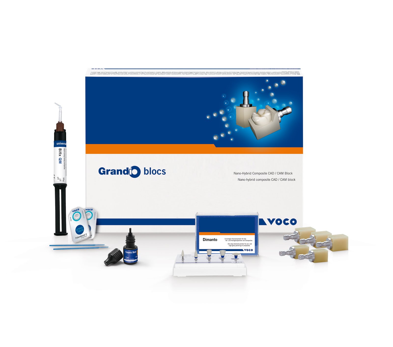 Voco Grandio® blocs Nano-Ceramic Resin Hybrid CAD/CAM Block