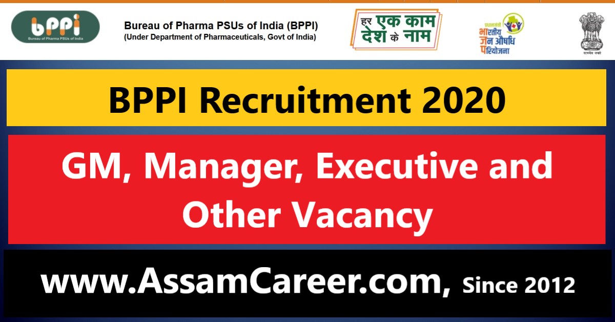 BPPI Recruitment 2020 : Apply for GM, Manager, Executive & other Vacancy