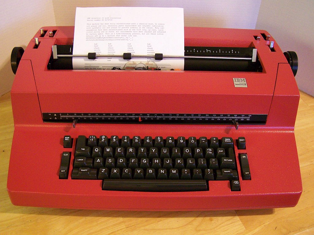 IBM Selectric Typewriters: Garnet Rose IBM Selectric II - SOLD