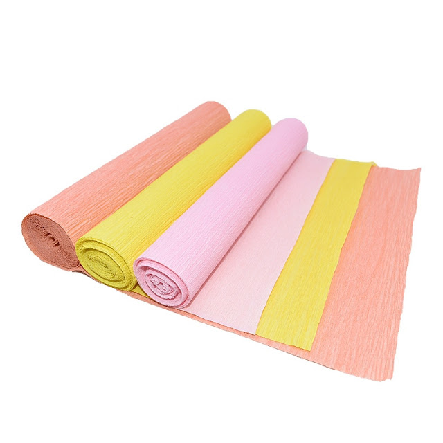 Decorative Origami Crinkled Crepe Paper Craft DIY Flower Make Wrapping ...