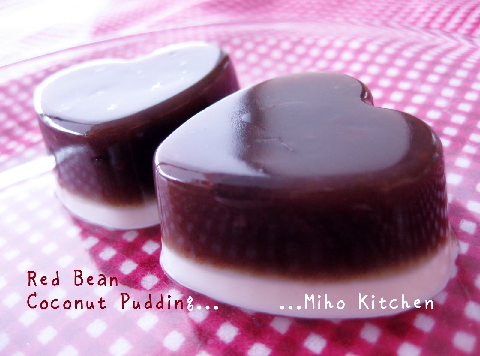 Miho Kitchen ★: Red Bean Coconut Pudding ♥