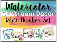 Julz Treasure Chest: Watercolor Classroom Decor {FREEBIES}