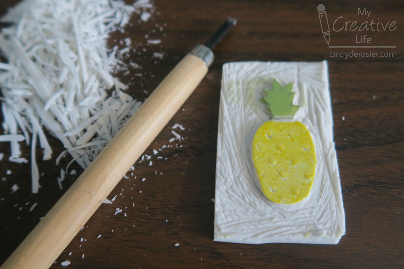 Cindy deRosier: My Creative Life: Hand-Carved Pineapple Stamp