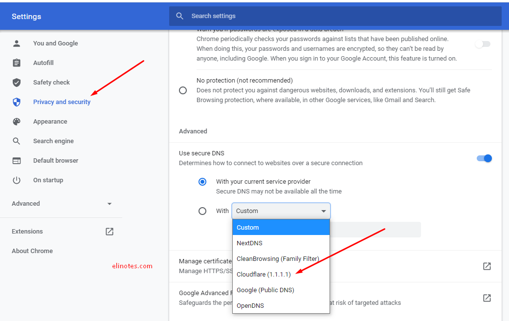 Cara Mengatur Dns Over Doh Di Windows 10 Chrome Edge Chromium Elinotes Review
