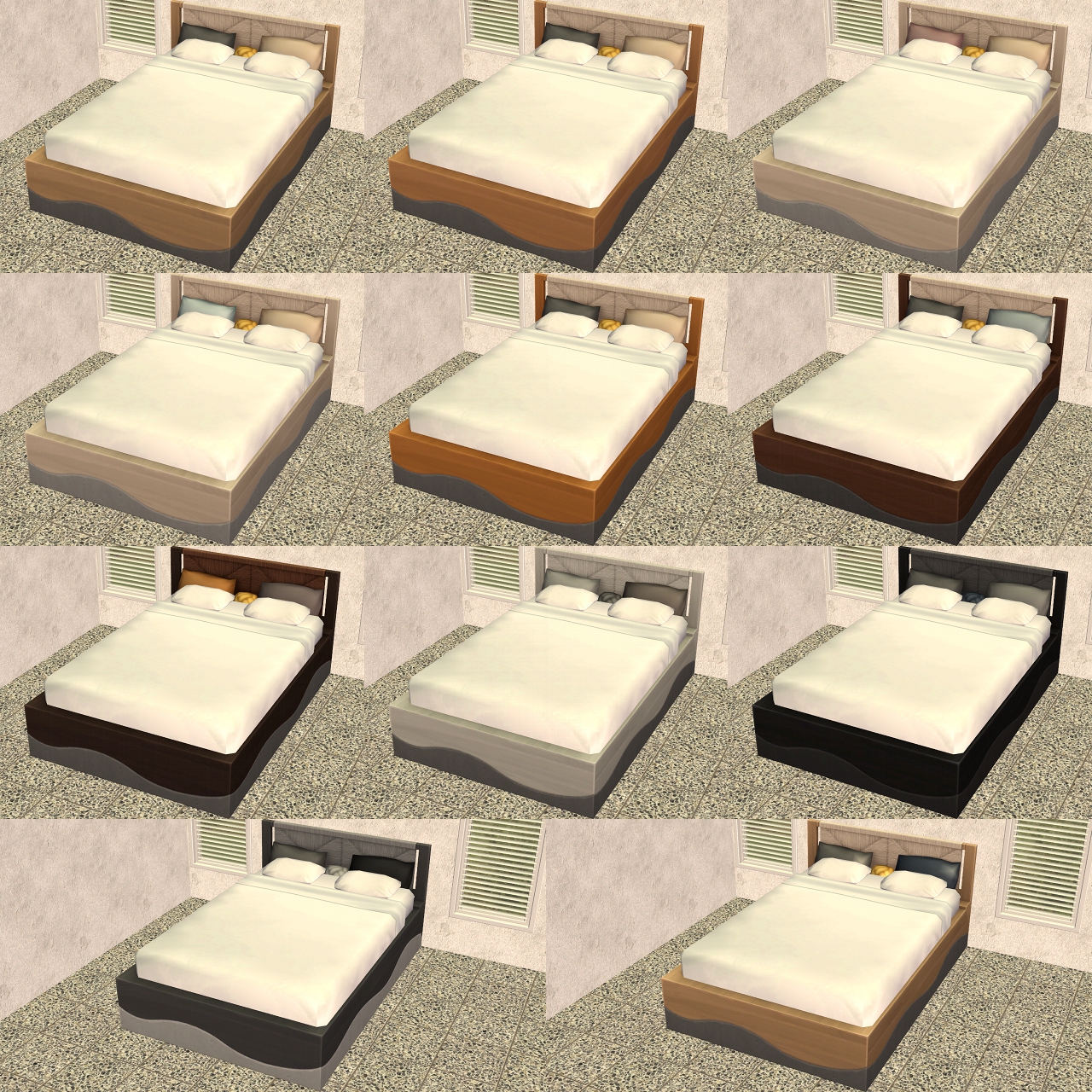 TheNinthWaveSims: The Sims 2 - The Sims 4 Eco Living Double Bed For The ...