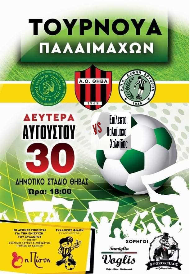 Φιλανθρωπικο Ποδοσφαιρικο Τουρνουα στη ΘΗΒΑ Για τα Παιδια με Καρκινο ...