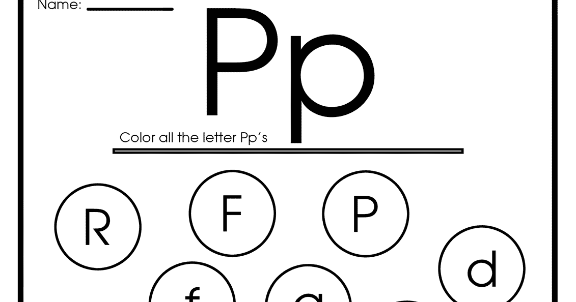 Letter P Worksheets, Flash Cards, Coloring Pages