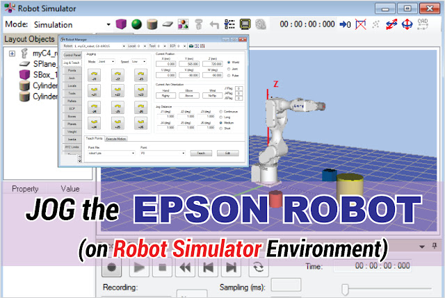 Jog The EPSON Robot (On Robot Simulator Environment) | Robotics University
