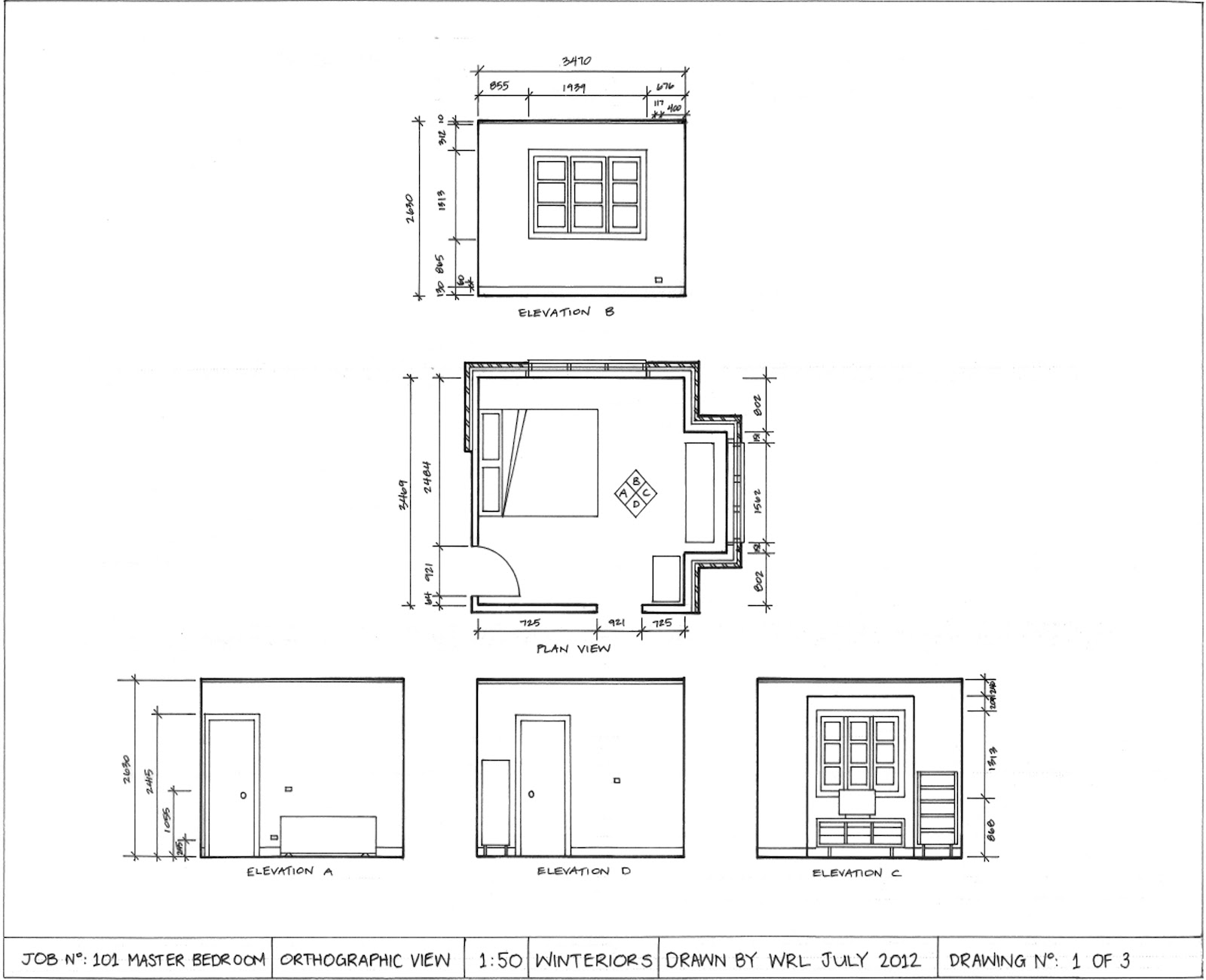 Interiors: C3ID002B // Drafting the Orthographic Projection ...