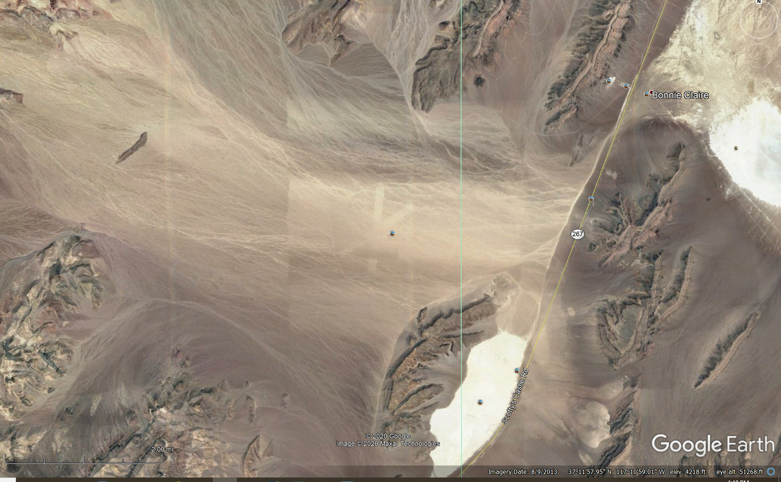 Google Earth: Oddity in the Desert