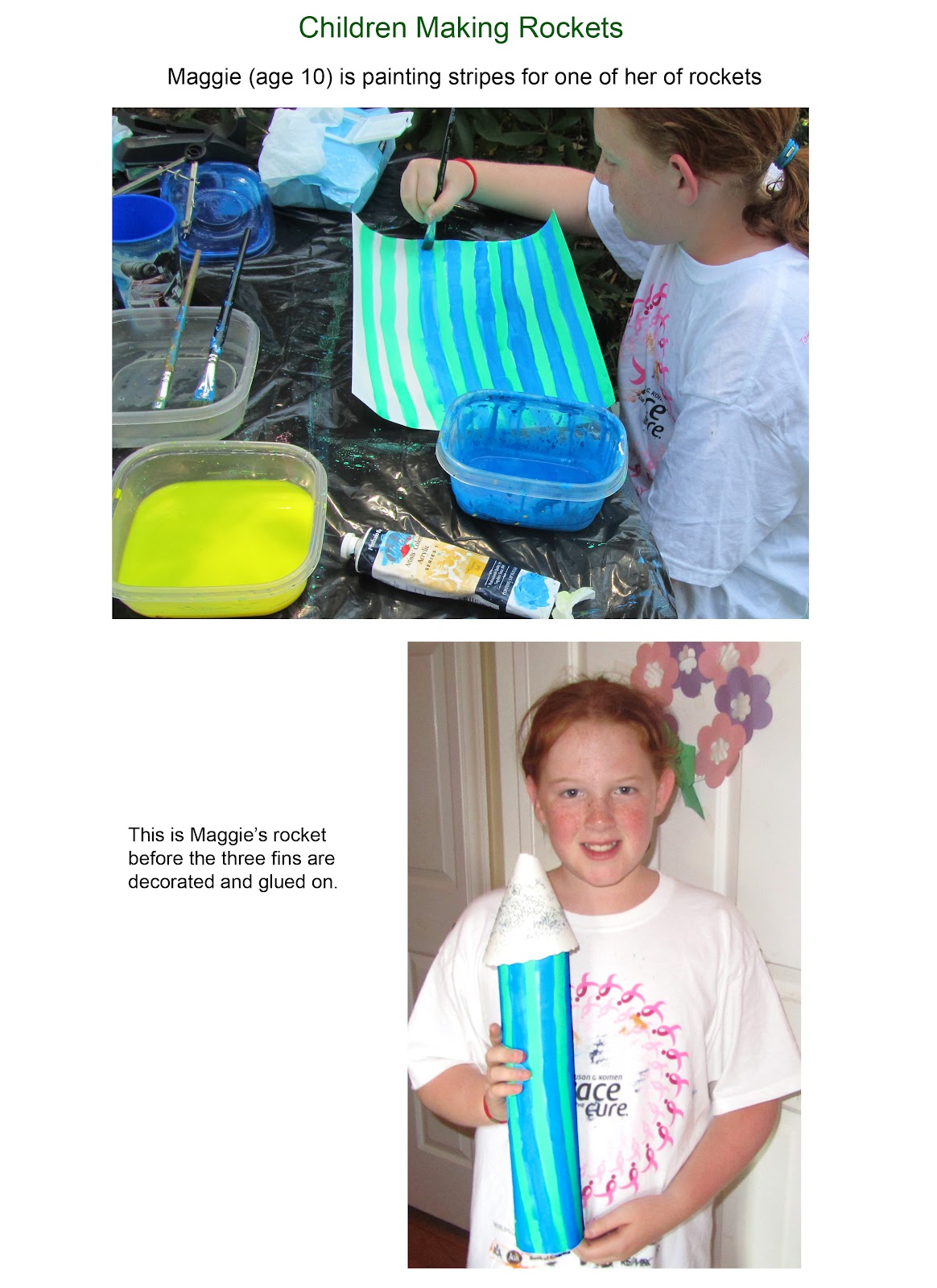 creating with children: Making Rockets With Children