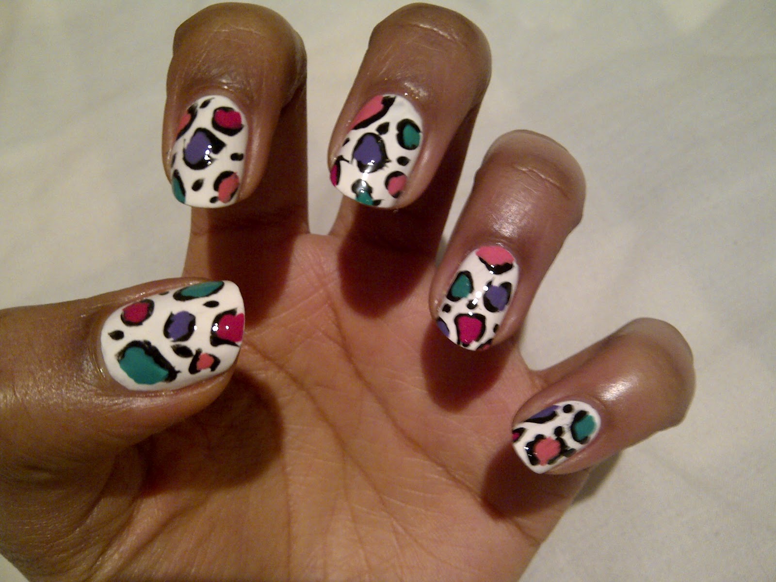 Obsession Lacquer: Colourful Leopard Print Nail Art
