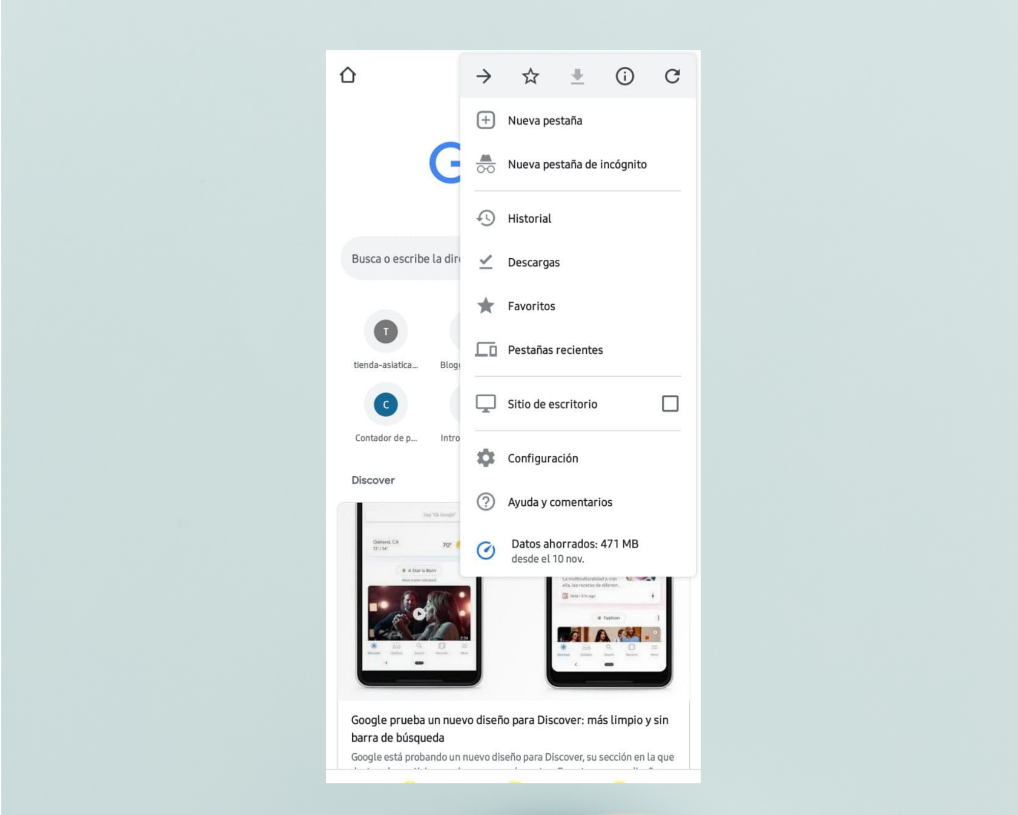 NUEVO DISEÑO DE MENÚ EN GOOGLE CHROME - elandroidhd