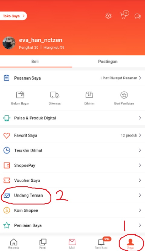 Cara Membagikan Akun Shopee di Sosial Media - Tutorial di Shopee