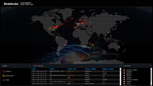 Trankeiras do Sickeira: Mapas com Cyber Ameaças em Tempo Real
