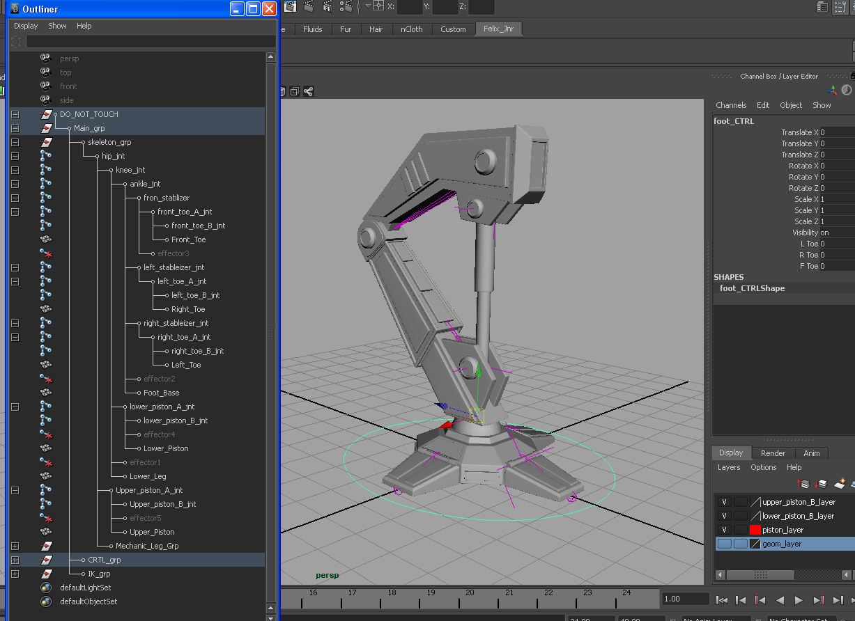 Jut's Blog: Maya - Mechanical Leg Rig
