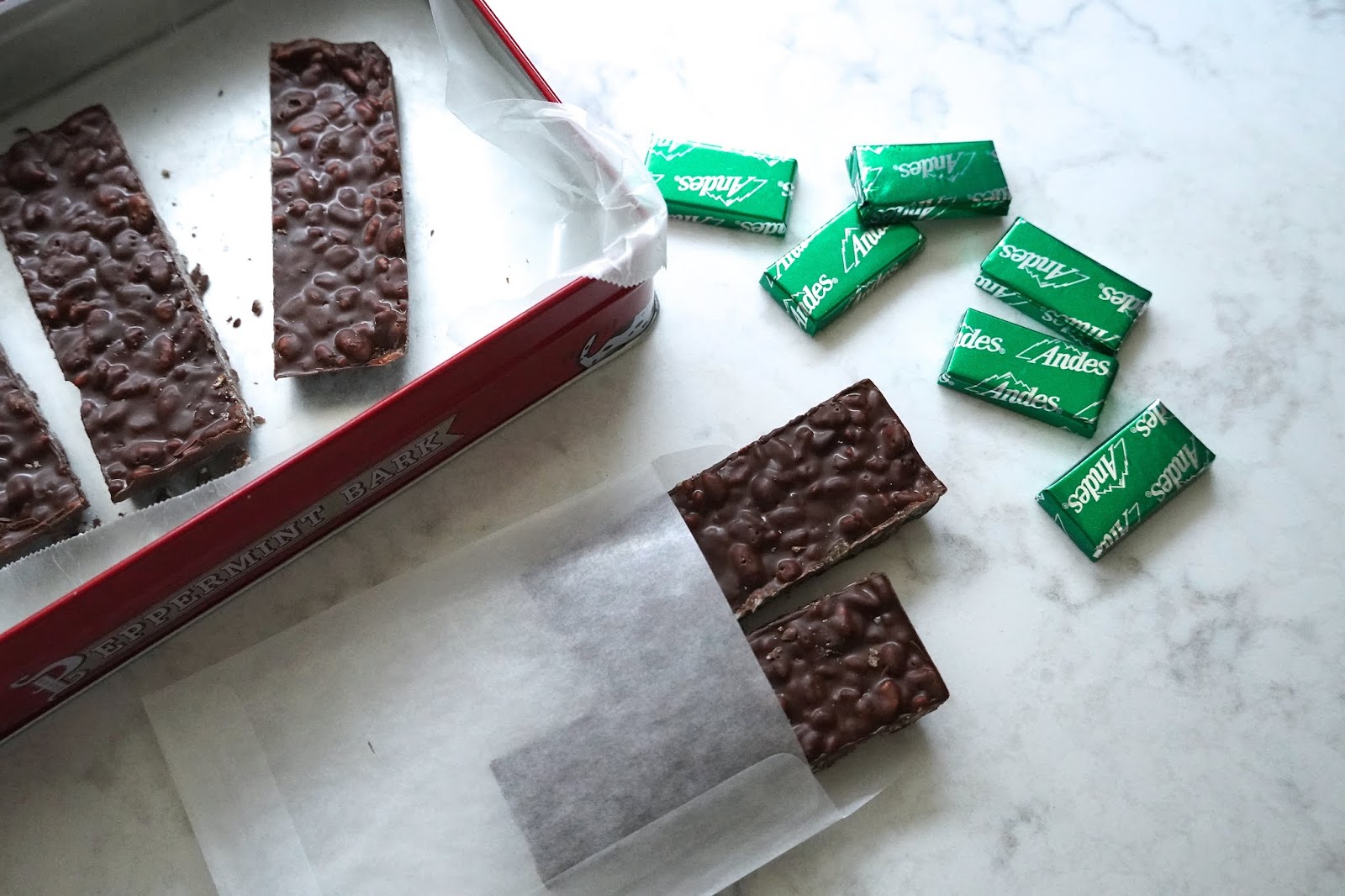Playing with Flour: Chocolate mint crunch bars