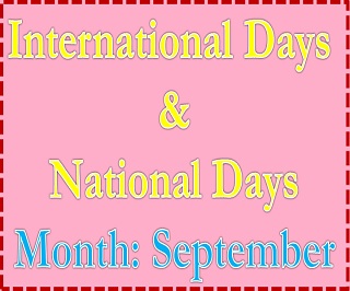 September Month: Important Days And Dates in Hindi | September Maah ke ...