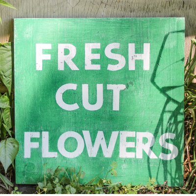 Vintage Inspired 'Fresh Cut Flowers' Sign