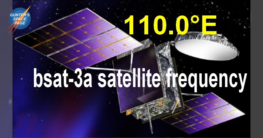 BSAT 3A at 110.0°E satellite frequency