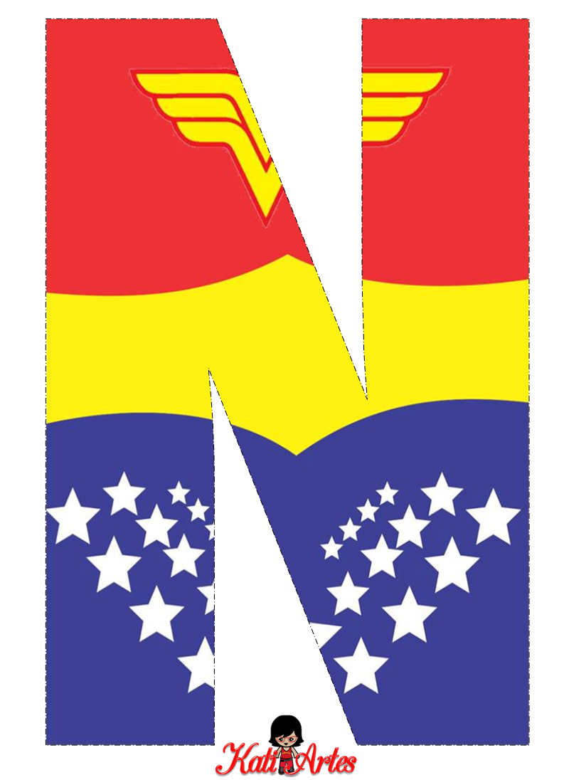 Alfabeto Gratis de la Mujer Maravilla. - Oh my Alfabetos!