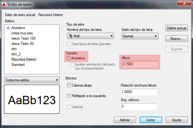 Manual para configurar texto en Autocad - Recursos Interior. Autocad ...