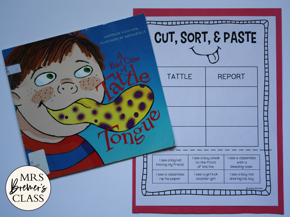 A Bad Case of Tattle Tongue | Book Study & Tattle Rules Poster | Mrs ...