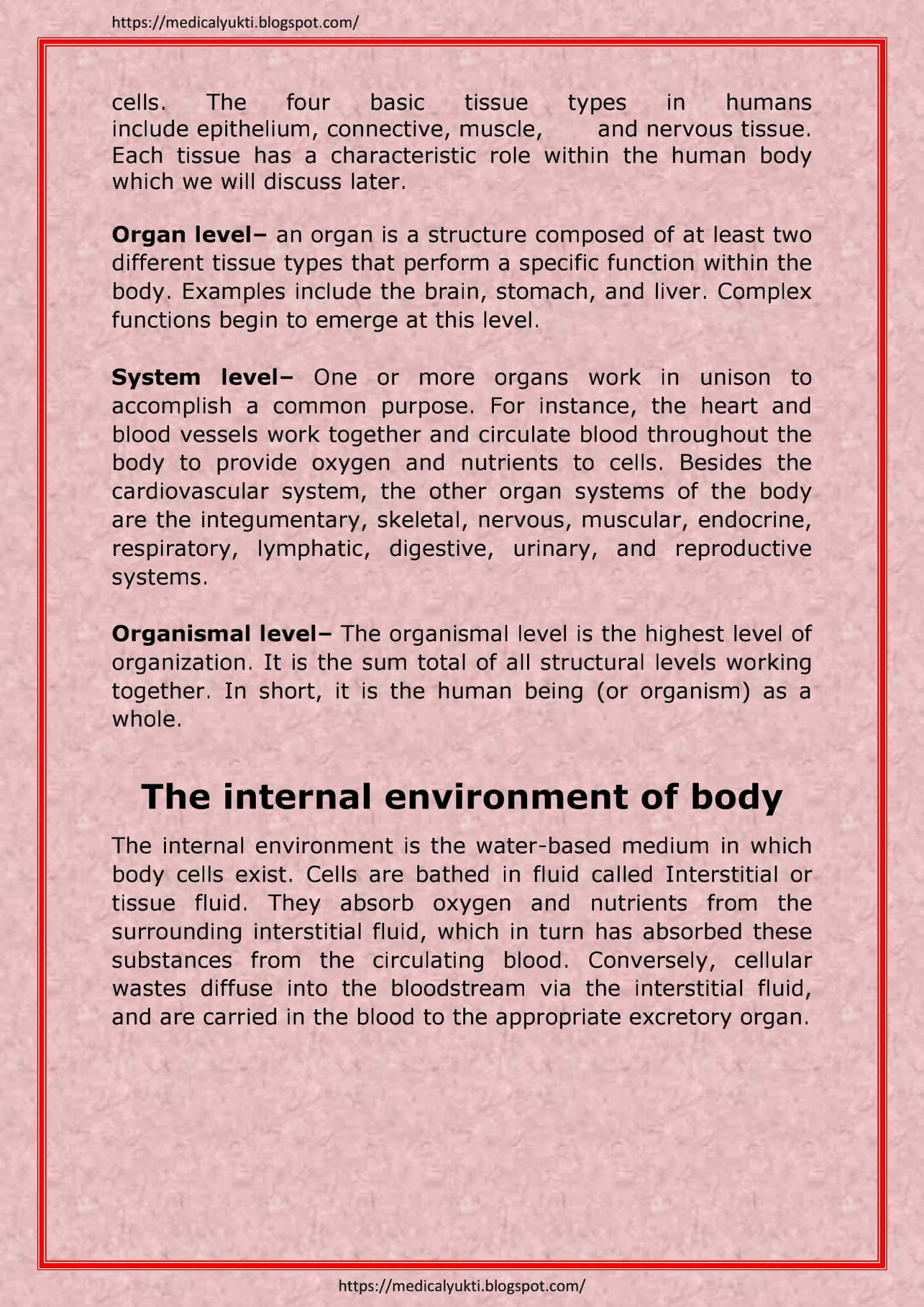 Introduction to the human body - Medical Yukti