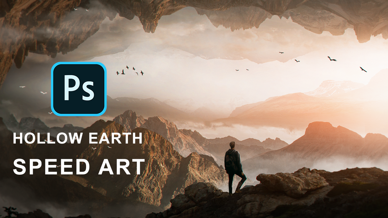 Hollow Earth Photoshop Manipulation Cambo Creation