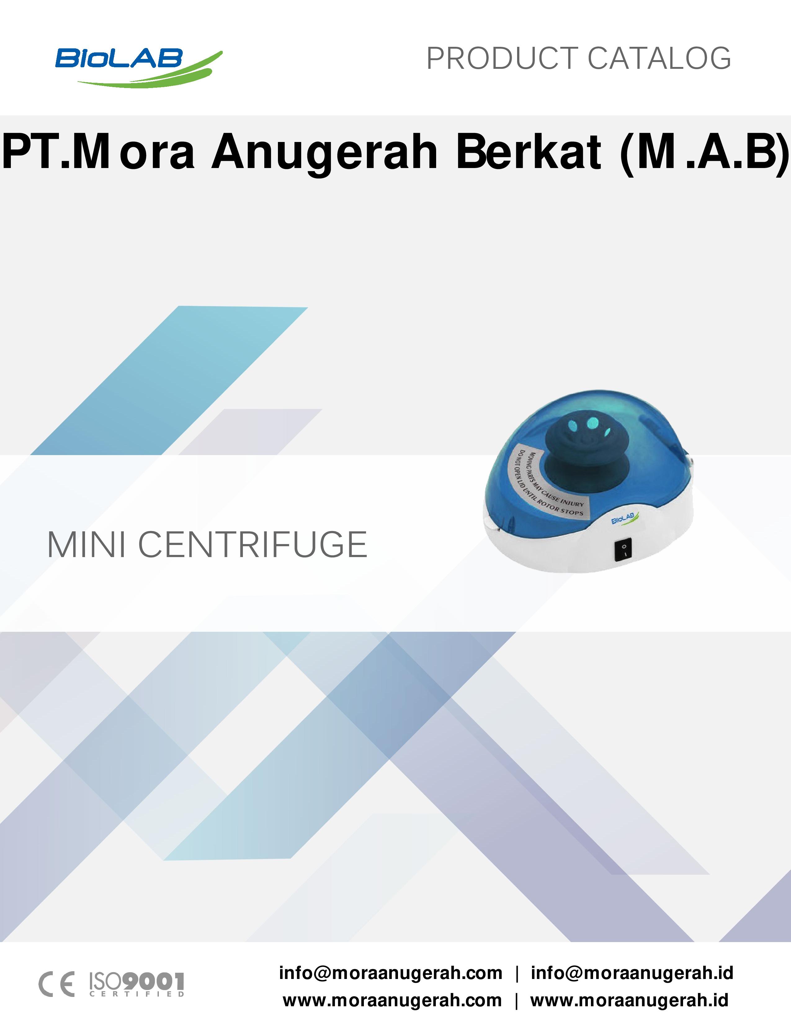 BIOLAB – Mini Centrifuge Series 400 – Supplier Alat Laboratorium