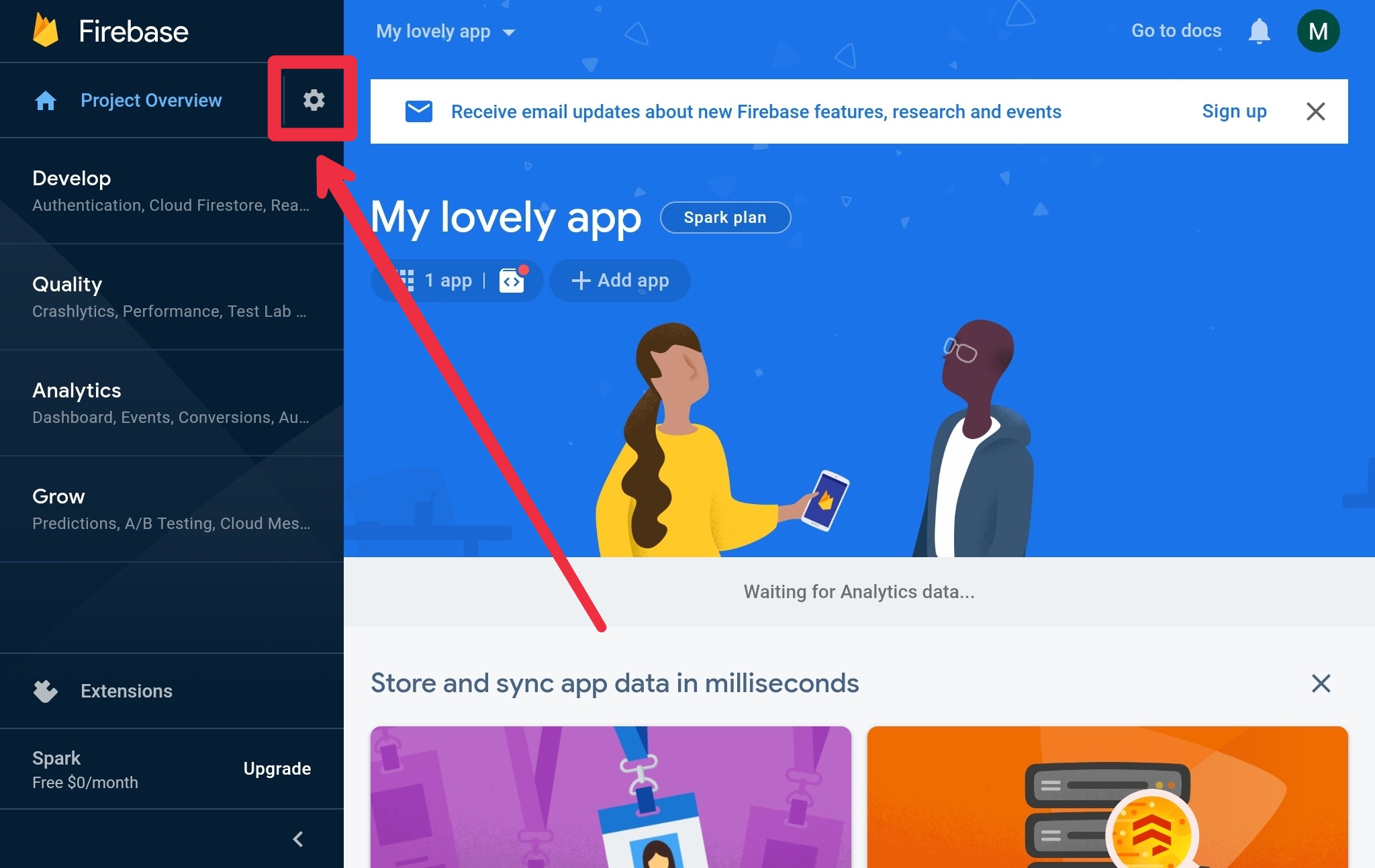 How to set up firebase