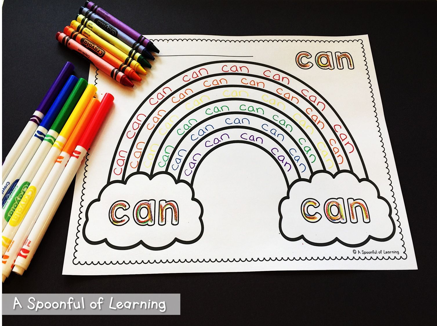 Sight Word Rainbow Writing: Free Template