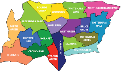 Haringey Map Region Political | Map of London Political Regional