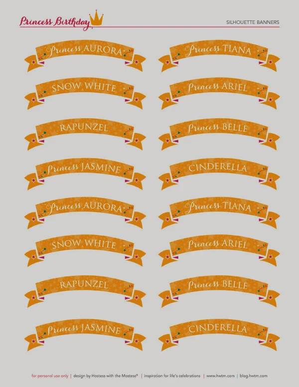 Free Printable Inspired in Disney Princess Kit. . - Oh My Fiesta! in ...