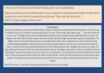 apsg: Class 9: Story Writing - Basic structure, Format & Samples