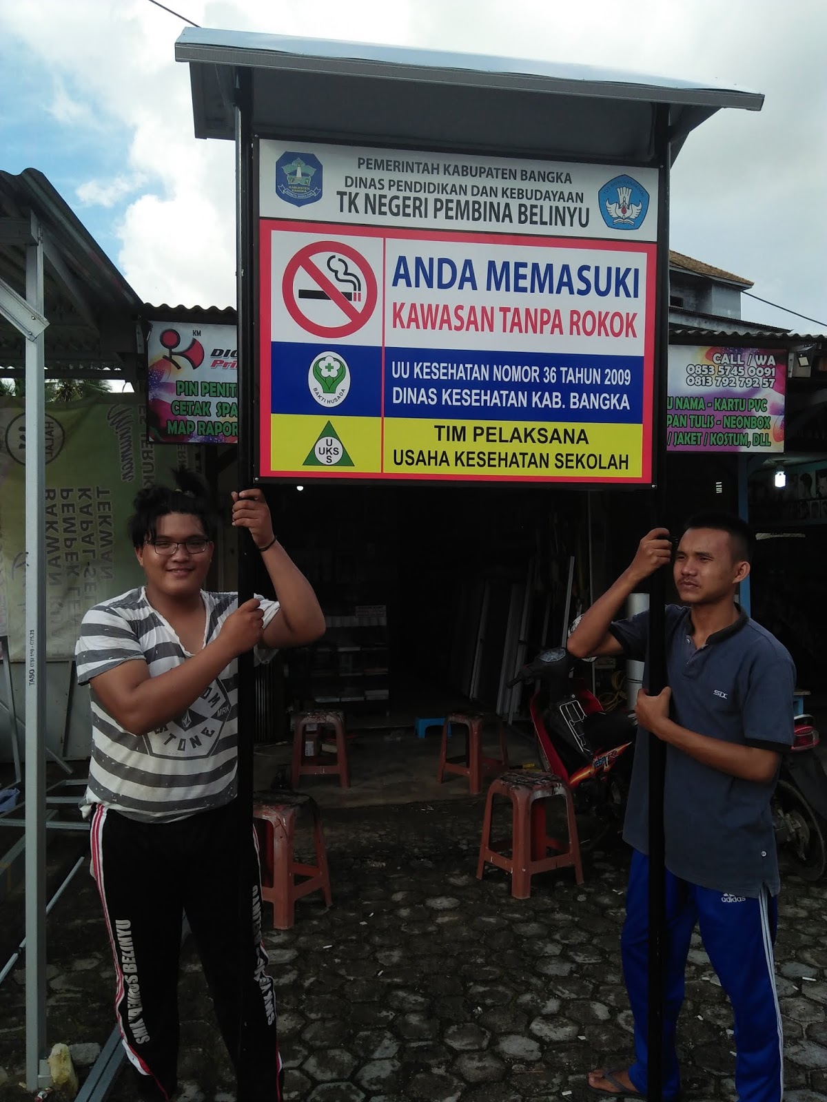 PLANG KAWASAN TANPA ROKOK TK NEGERI PEMBINA BELINYU - KIREINA MEDIA