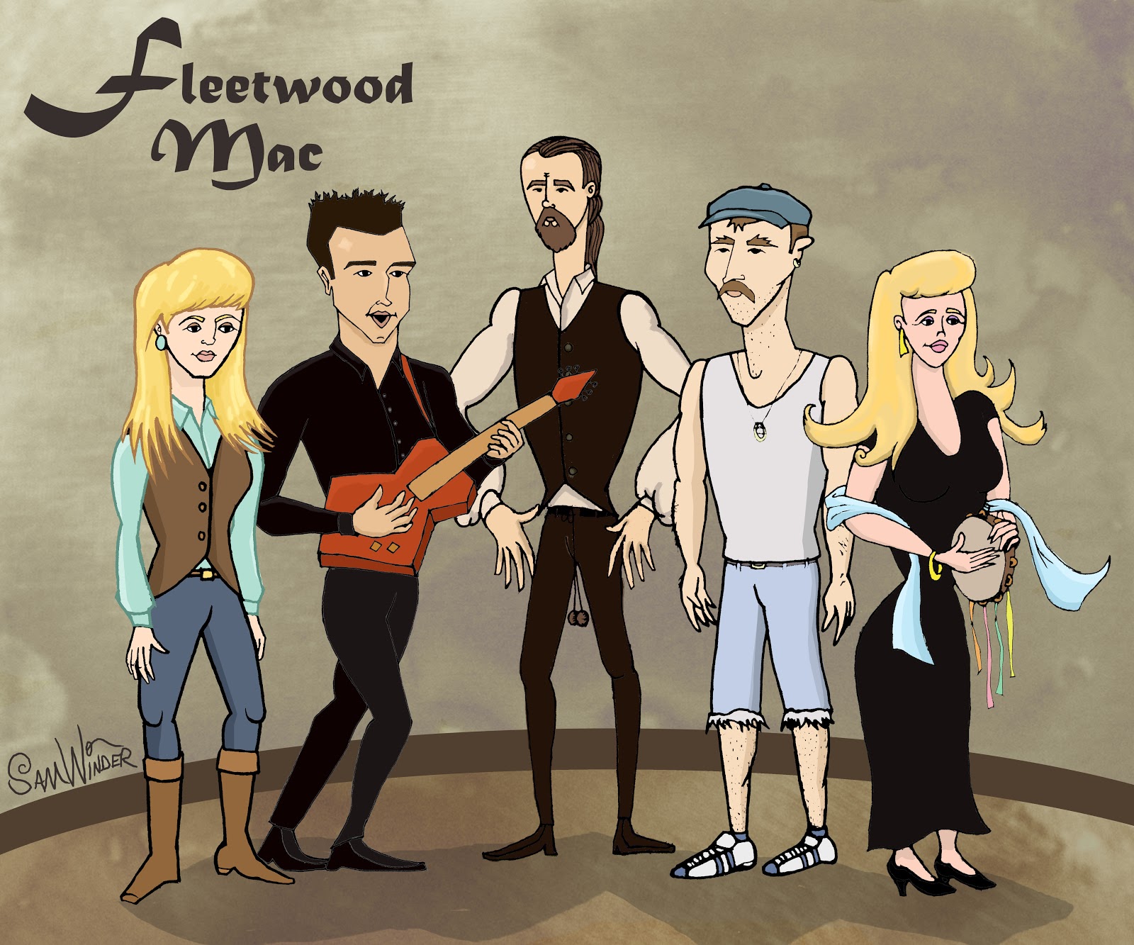 Sam Winder: Fleetwood Mac Caricatures