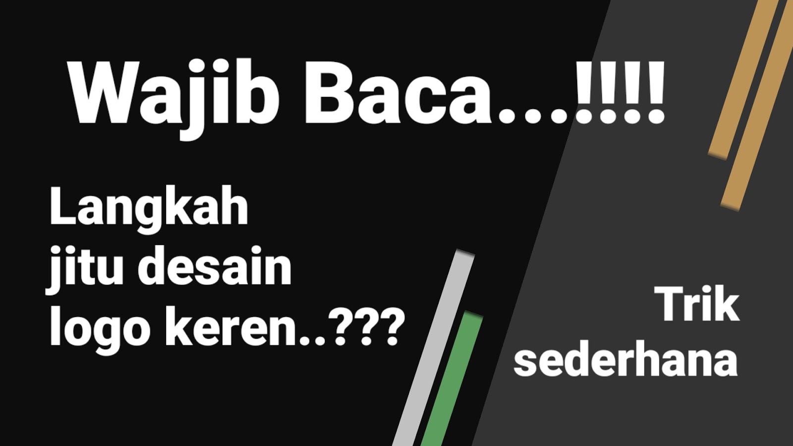 Langkah jitu dalam mendesain logo....??? - Agen87