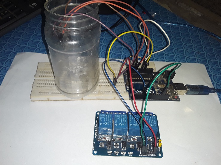 ARDUINO-WATER TANK OVERFLOW ALARM | CONTROL PUMP