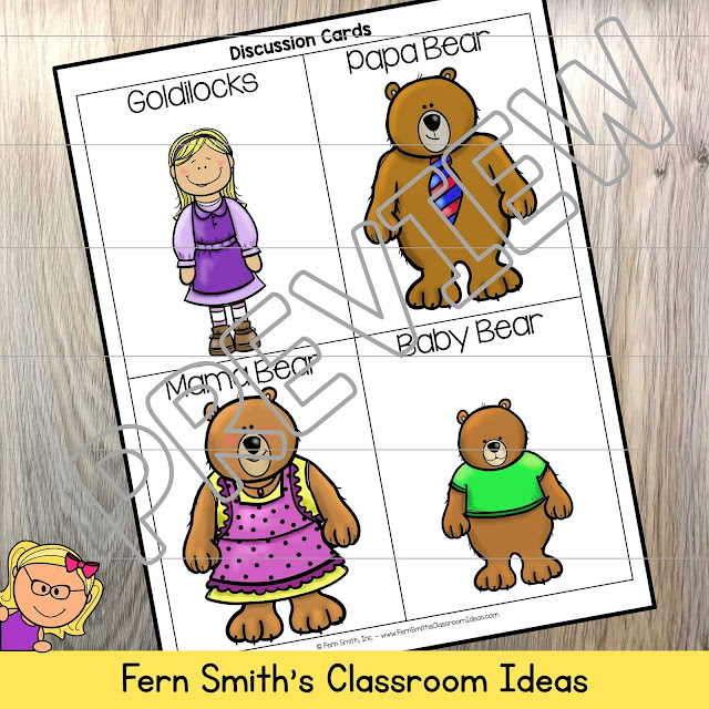 Goldilocks and the Three Bears for Kindergarten Week 3, Small Group ...