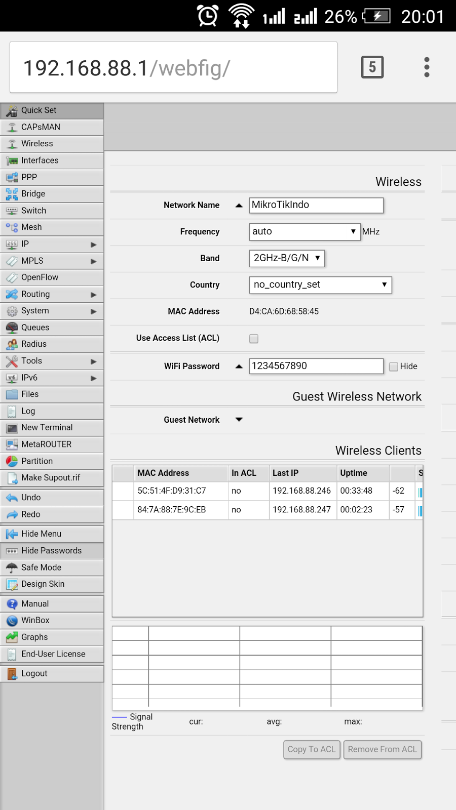 How to setting MikroTik with Android via Webfig - Student Terpelajar ...