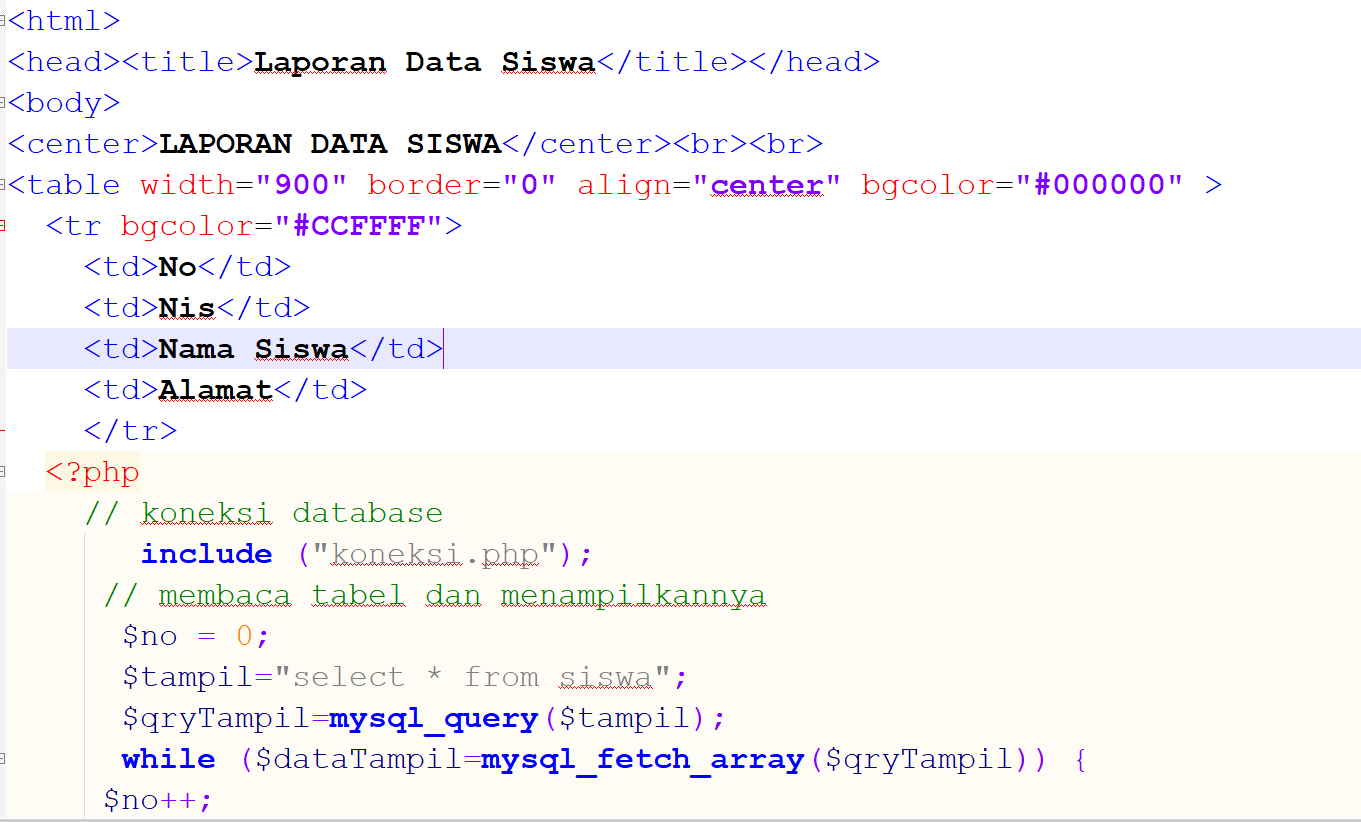 MODULE RPL : Koneksi Basis Data MYSQL dengan PHP