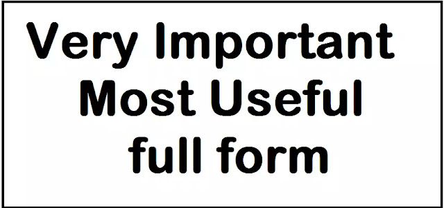 Very Important & Most Useful full form - JSR STUDY
