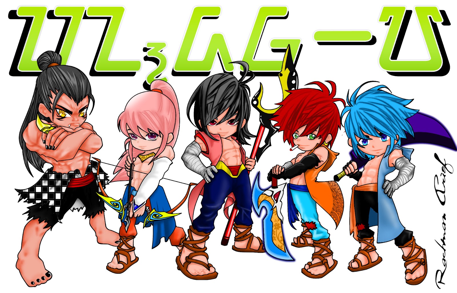 learn to draw manga: pandawa 5 anime