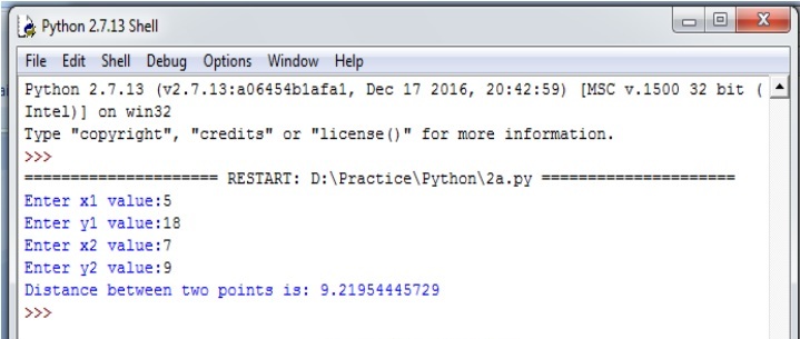 Python Programing Lab Exercise - 2(a) Python Programing Lab Exercise - 2(a)