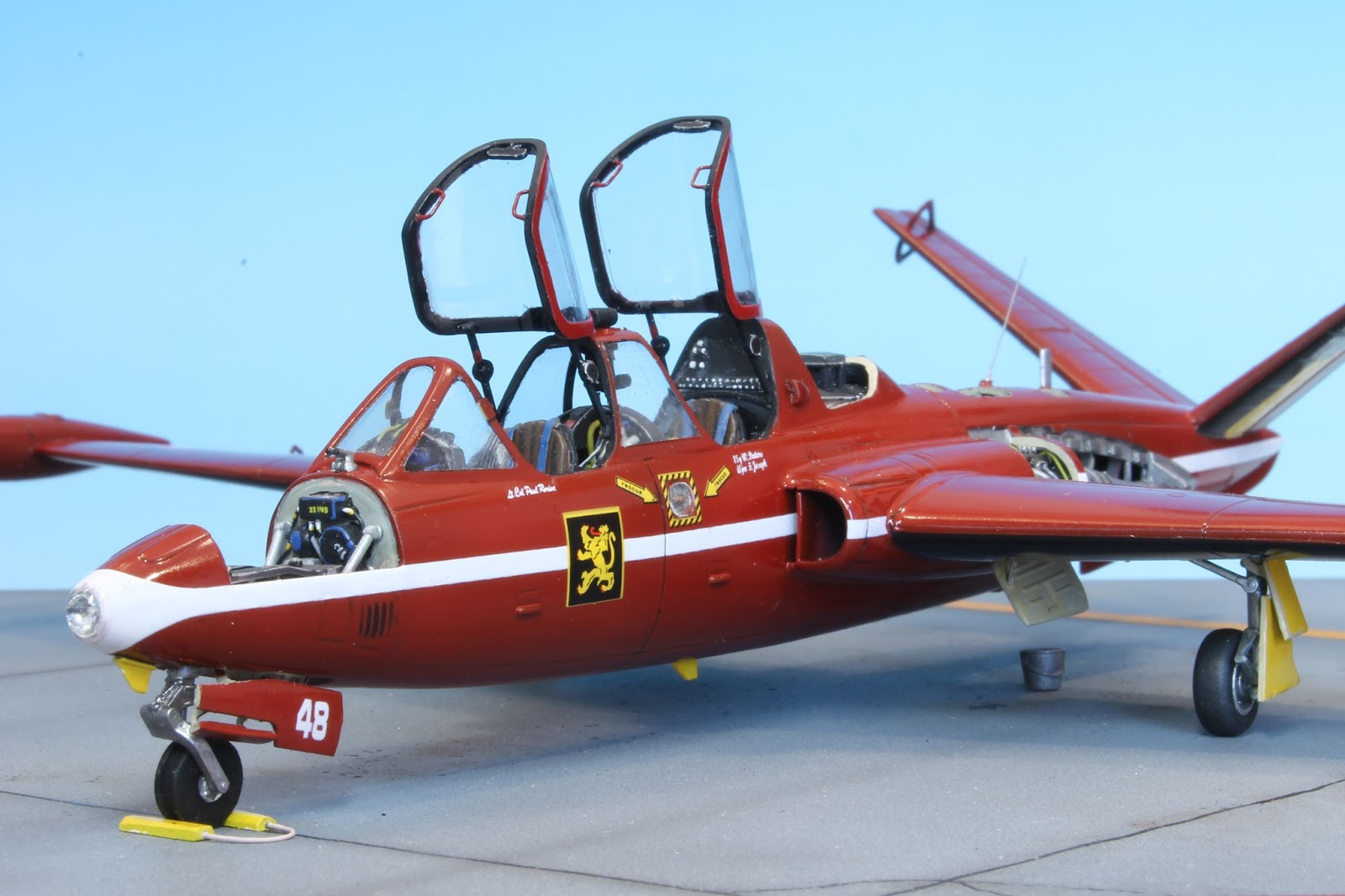 Istvan Michalko's scale models: Fouga CM.170R Magister! (Red Devils ...