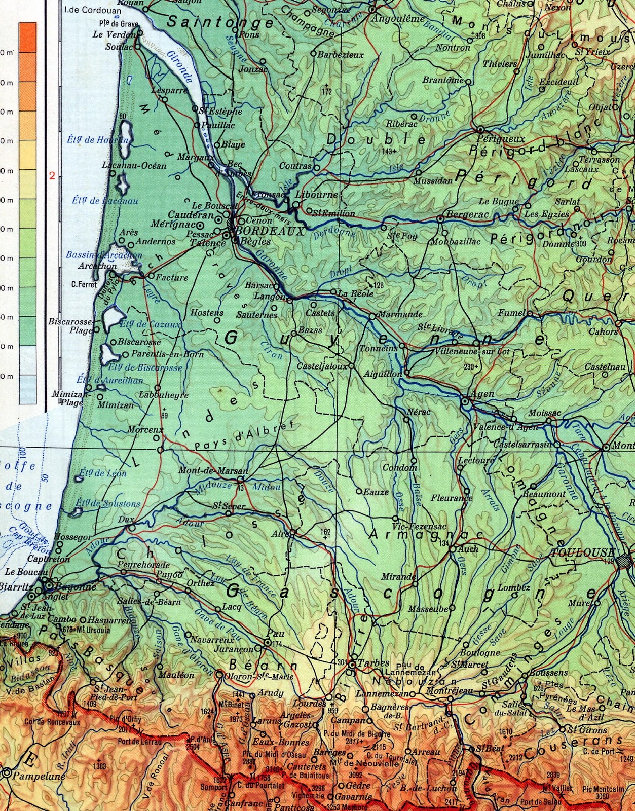 YPF-DICO: S : Saint Sever, situation et site géographiques