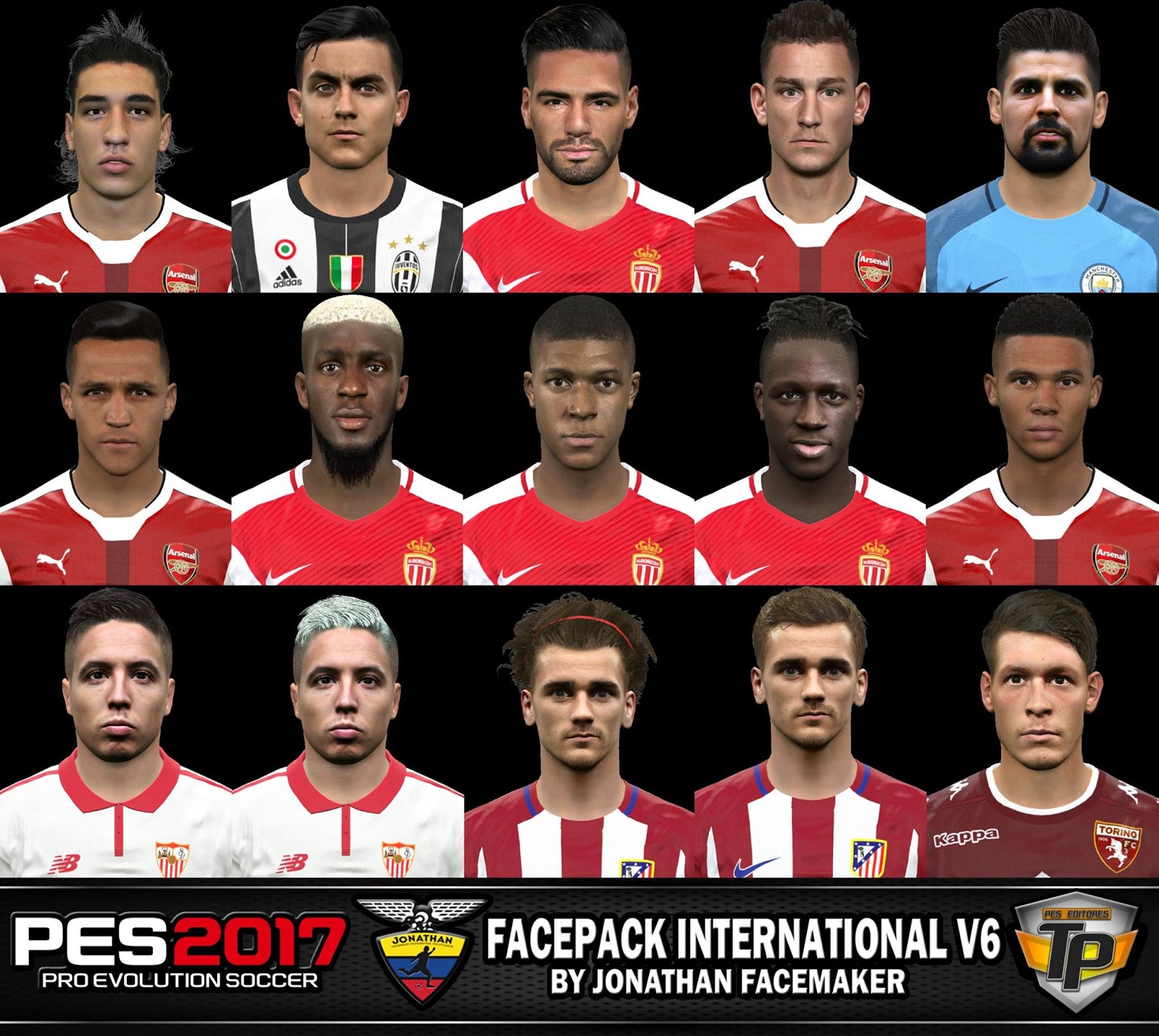 pes-modif: PES 2017 Facepack International v6 by Jonathan Facemaker