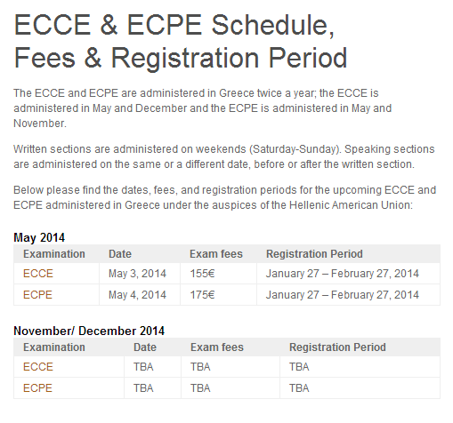 Tinas English Class Ecce And Ecpe Schedule Fees And Registration Period